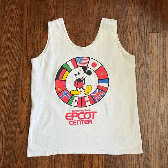 Tops | Vintage Mickey Mouse Disney World Epcot Tank | Poshmark